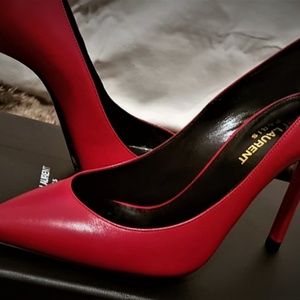 Yves Saint Laurent | Shoes | Ysl Classic Red Zoe Stilettos | Poshmark